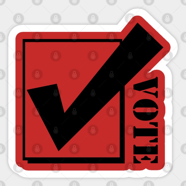 Vote (Checkbox) - Voting Is Hot - Sticker | TeePublic